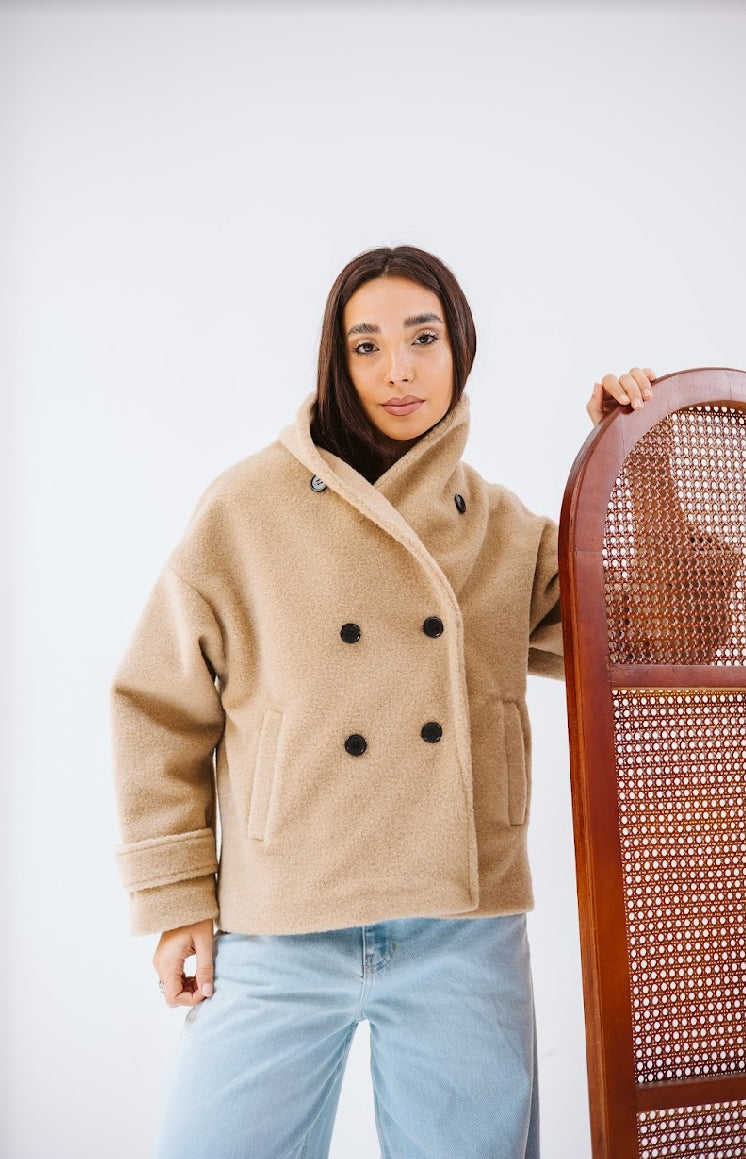 Wool Jacket in Light Biege – Notch